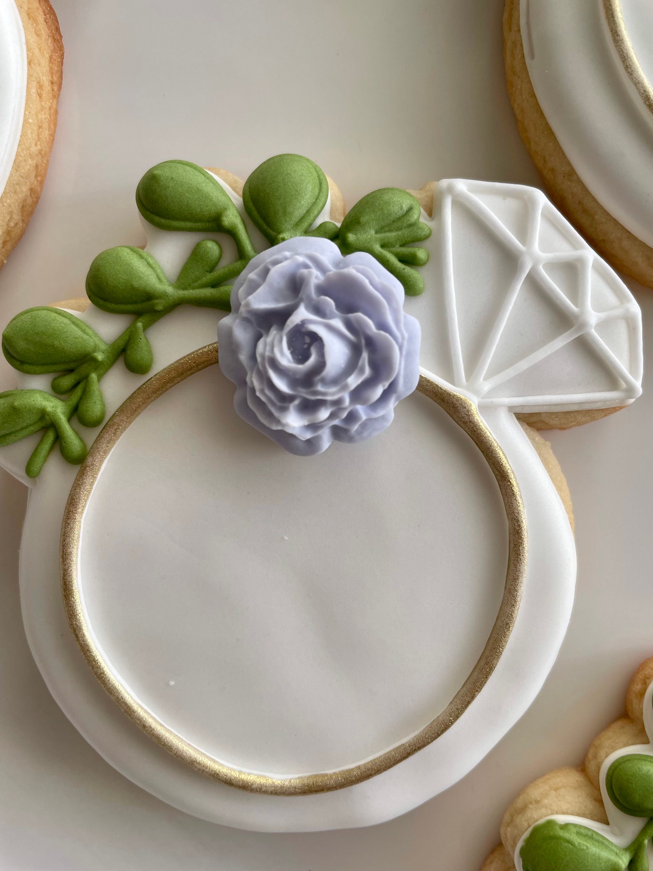 12 Wedding Ring Cookies Floral Ring - Etsy