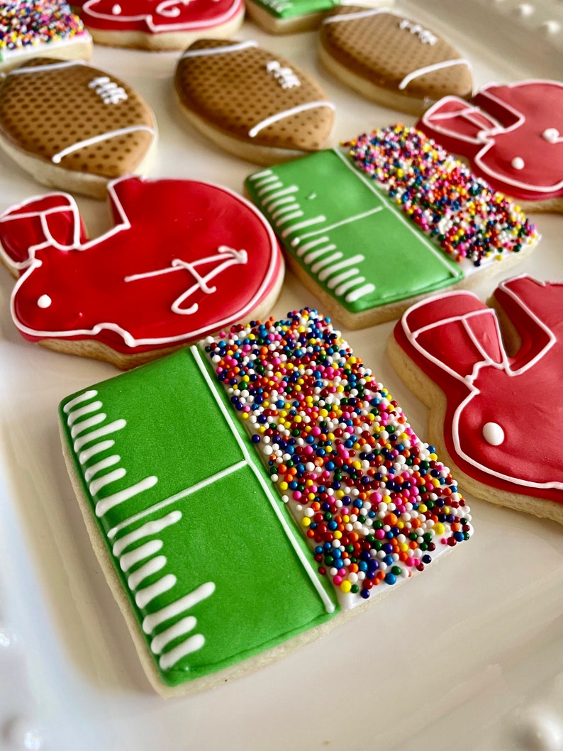 12 Football Sugar Cookies - Etsy