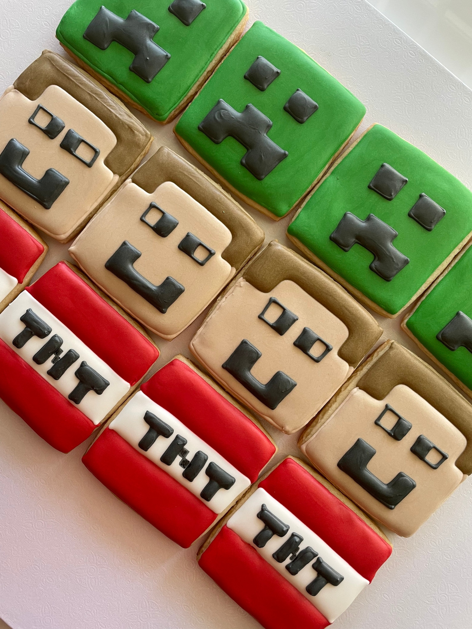 12 Minecraft Sugar Cookies/ Birthday Cookies/ Party Favors - Etsy