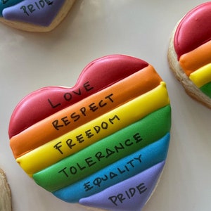 12 Pride Cookies, Pride Flag Cookies, Happy Pride, Rainbow Cookies ...