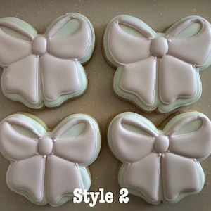 12 Bow Cookies: Coquette Party, Baby Shower, Birthday - Etsy
