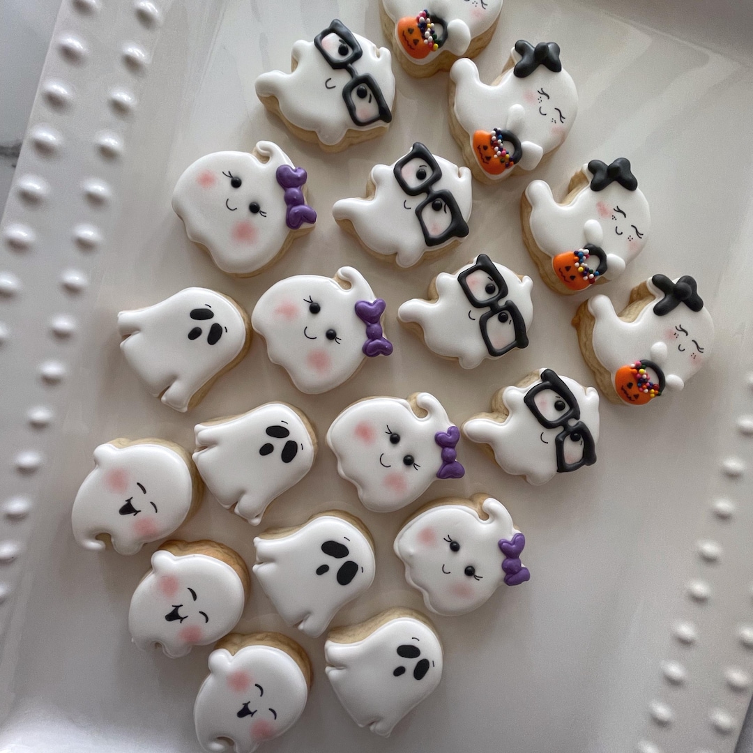Mini Ghost Sugar Cookies: Halloween Treats, Party Favors - Etsy