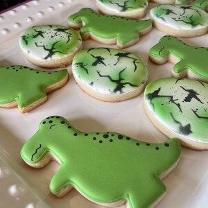 12 T Rex Sugar Cookies/ Dino Eggs Cookies - Etsy