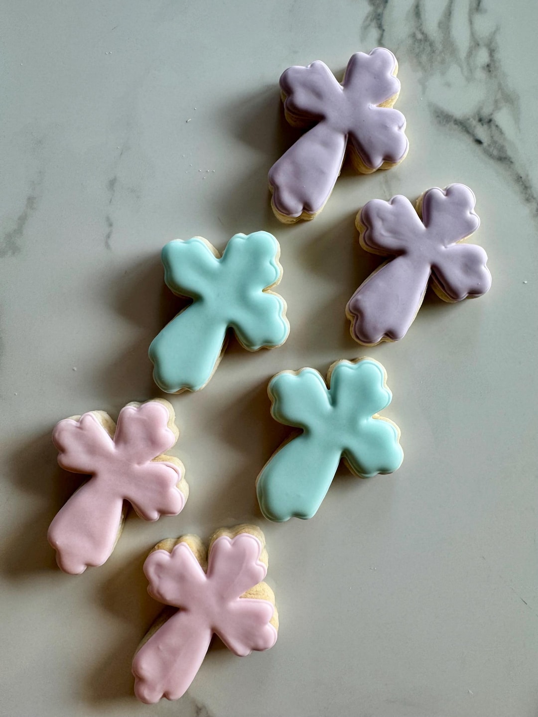 12 Pastel Crosses, Crosses Cookies, Baptism Cookies, First Communion ...