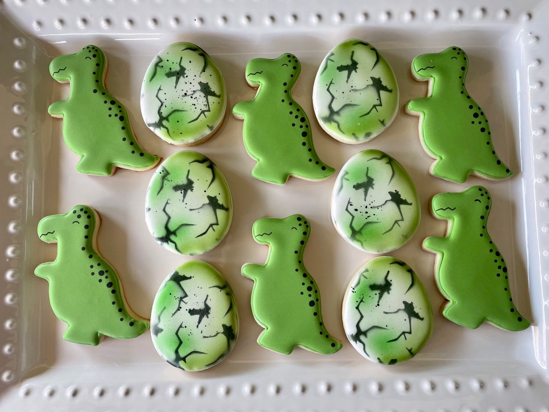 12 T Rex Sugar Cookies/ Dino Eggs Cookies - Etsy