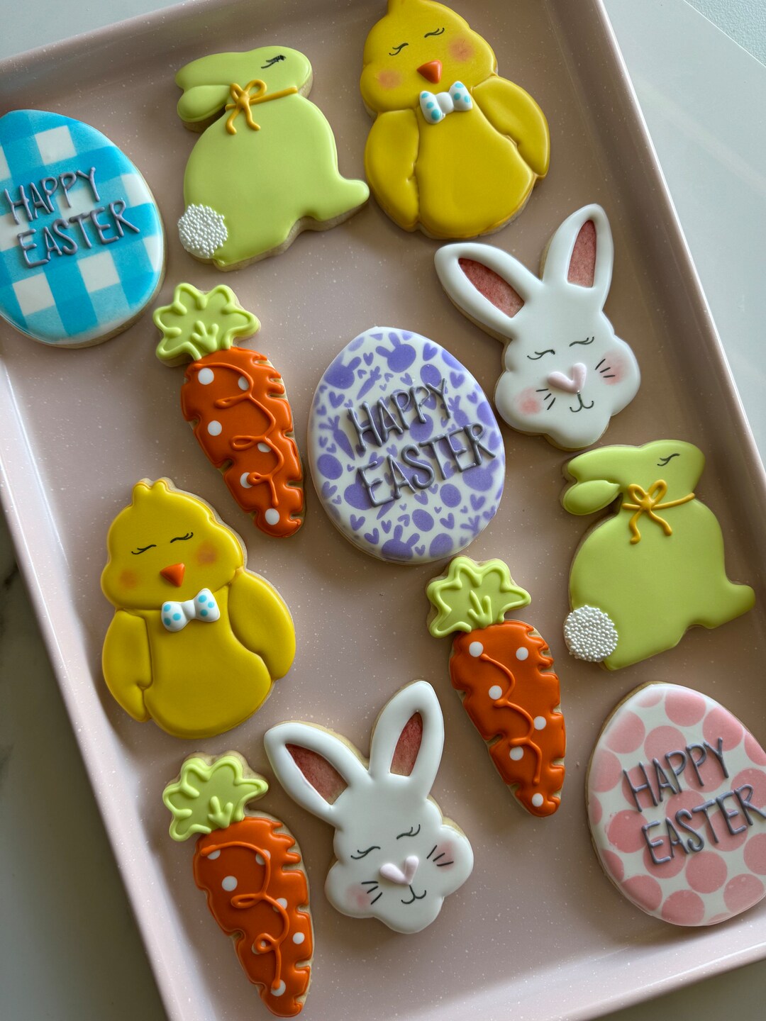 12 Easter Mix Sugar Cookies, Easter Bunny, Easter Party Favors. Happy ...