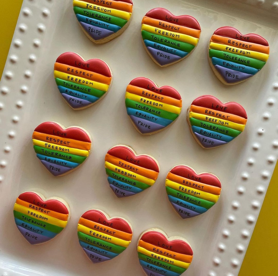 12 Pride Cookies, Pride Flag Cookies, Happy Pride, Rainbow Cookies ...