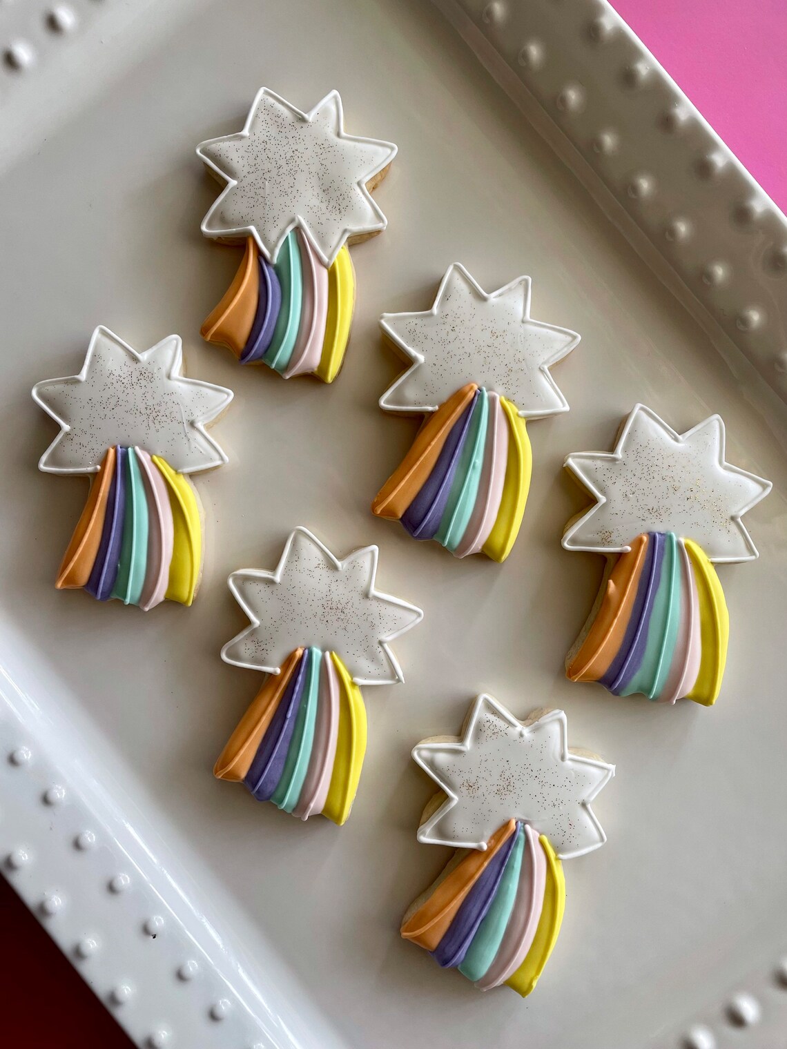 12 Shooting Star Cookies Pastel Shooting Star Magical - Etsy
