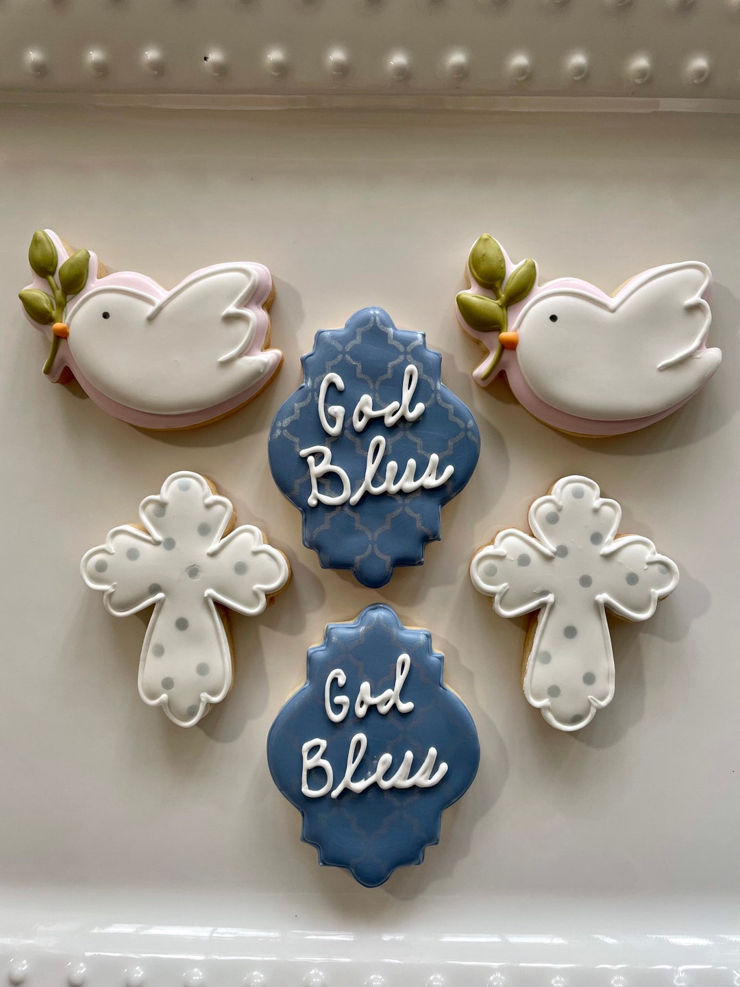 12 First Communion Sugar Cookies, Baptism Cookies, Dove Cookies ...