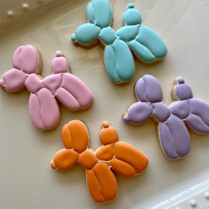 Poodle Balloon Cookies, Balloon Dog, Balloon Birthday Party - Etsy