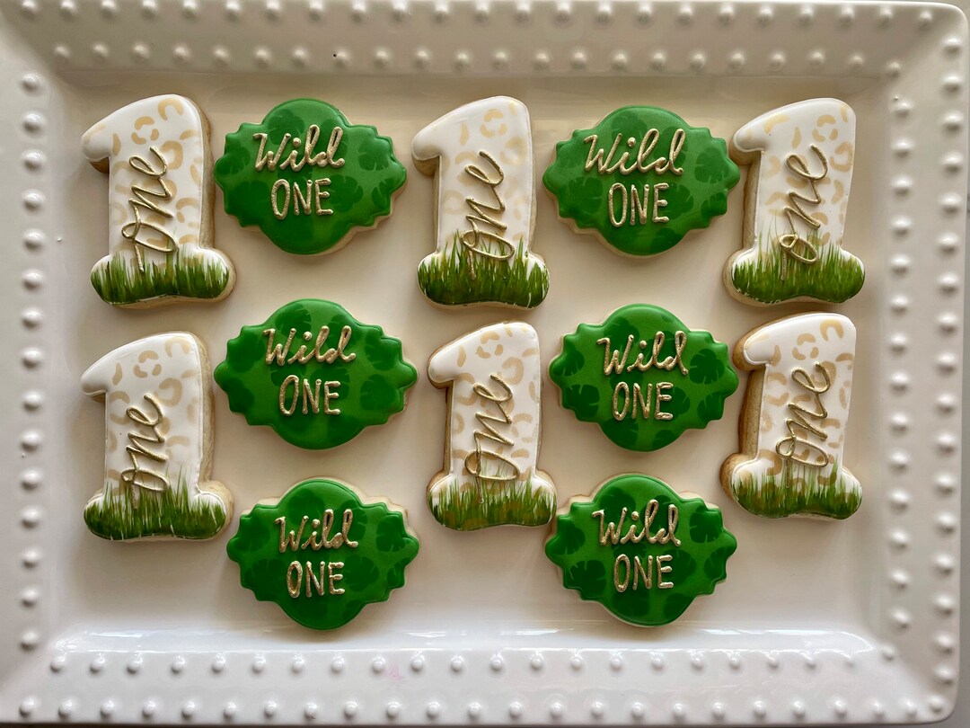 12 Wild One Sugar Cookies/ Personalized Cookies/ First Birthday Cookies ...