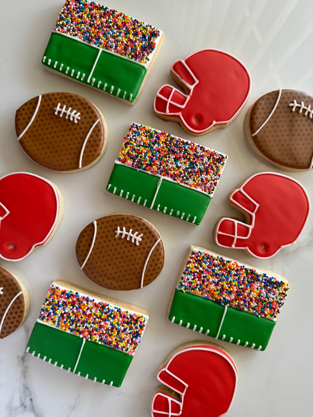 12 Football, Sugar Cookies - Etsy