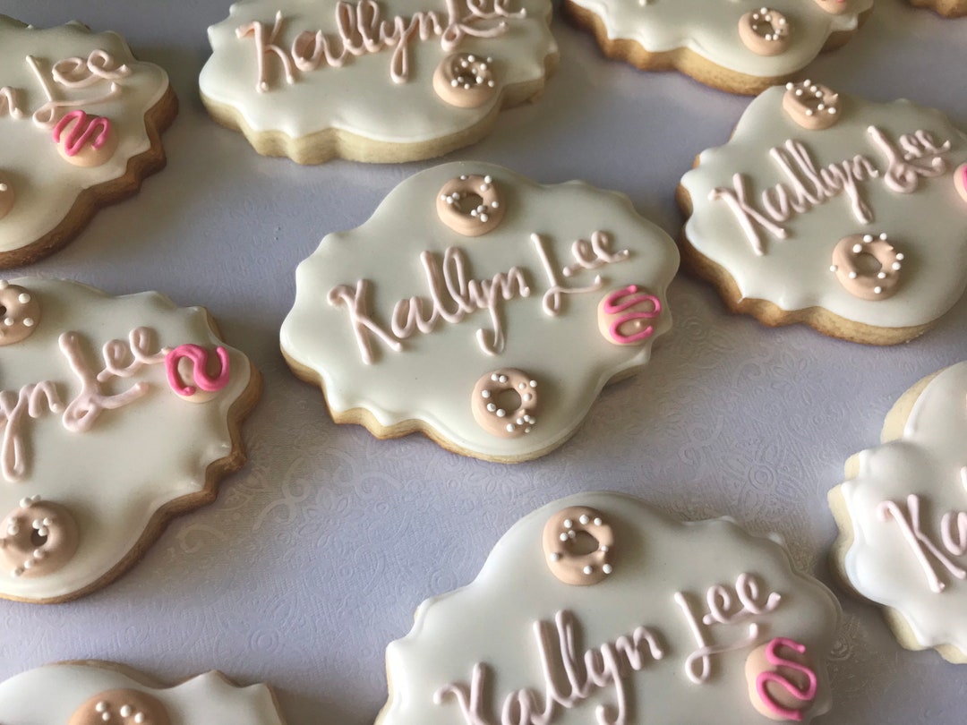 12 Donut Personalized Cookies, Sweet One Cookies, Donut Grow Up ...