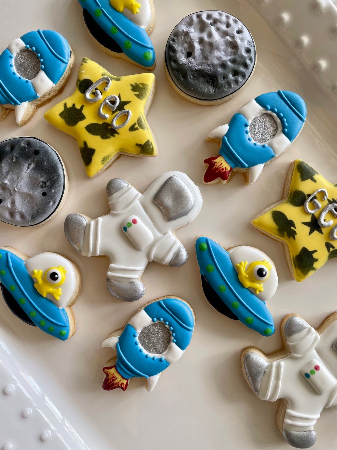 12 Outer Space Sugar Cookies, Space Birthday Cookies - Etsy