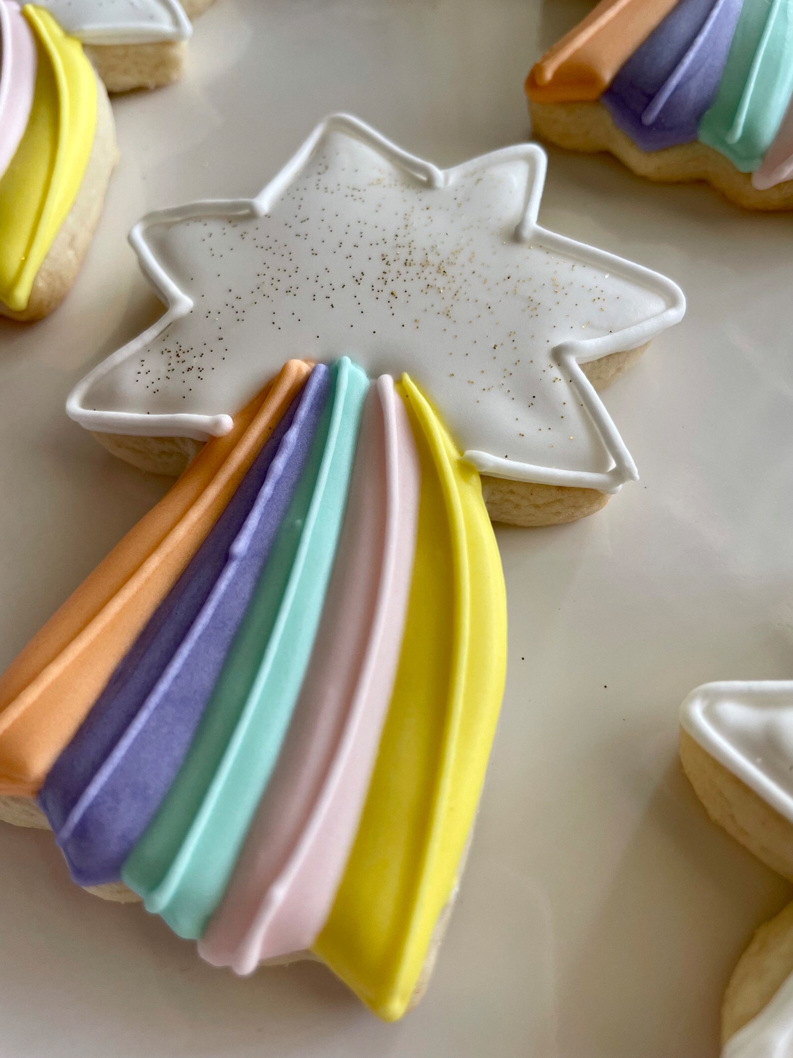 12 Shooting Star Cookies Pastel Shooting Star Magical - Etsy