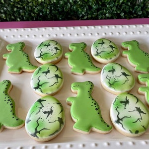 12 T Rex Sugar Cookies/ Dino Eggs Cookies - Etsy