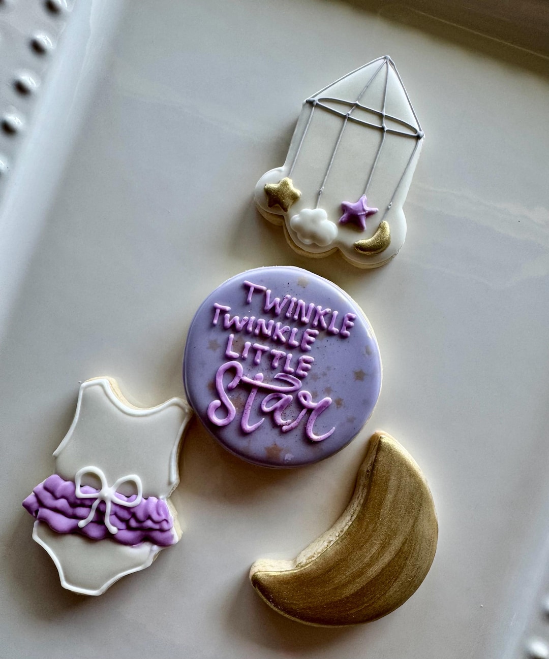 12 Twinkle Little Star Cookies, Baby Cookies, Twinkle Twinkle Star ...