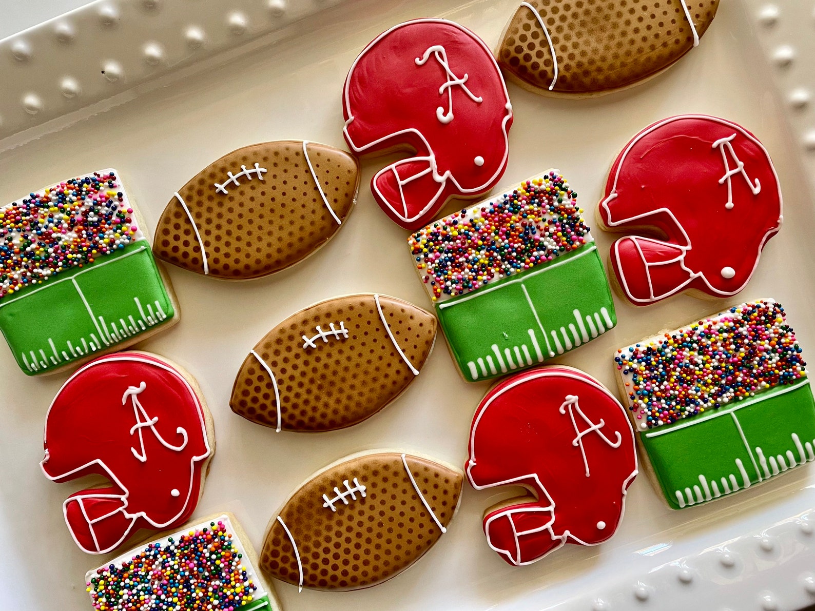 12 Football Sugar Cookies - Etsy