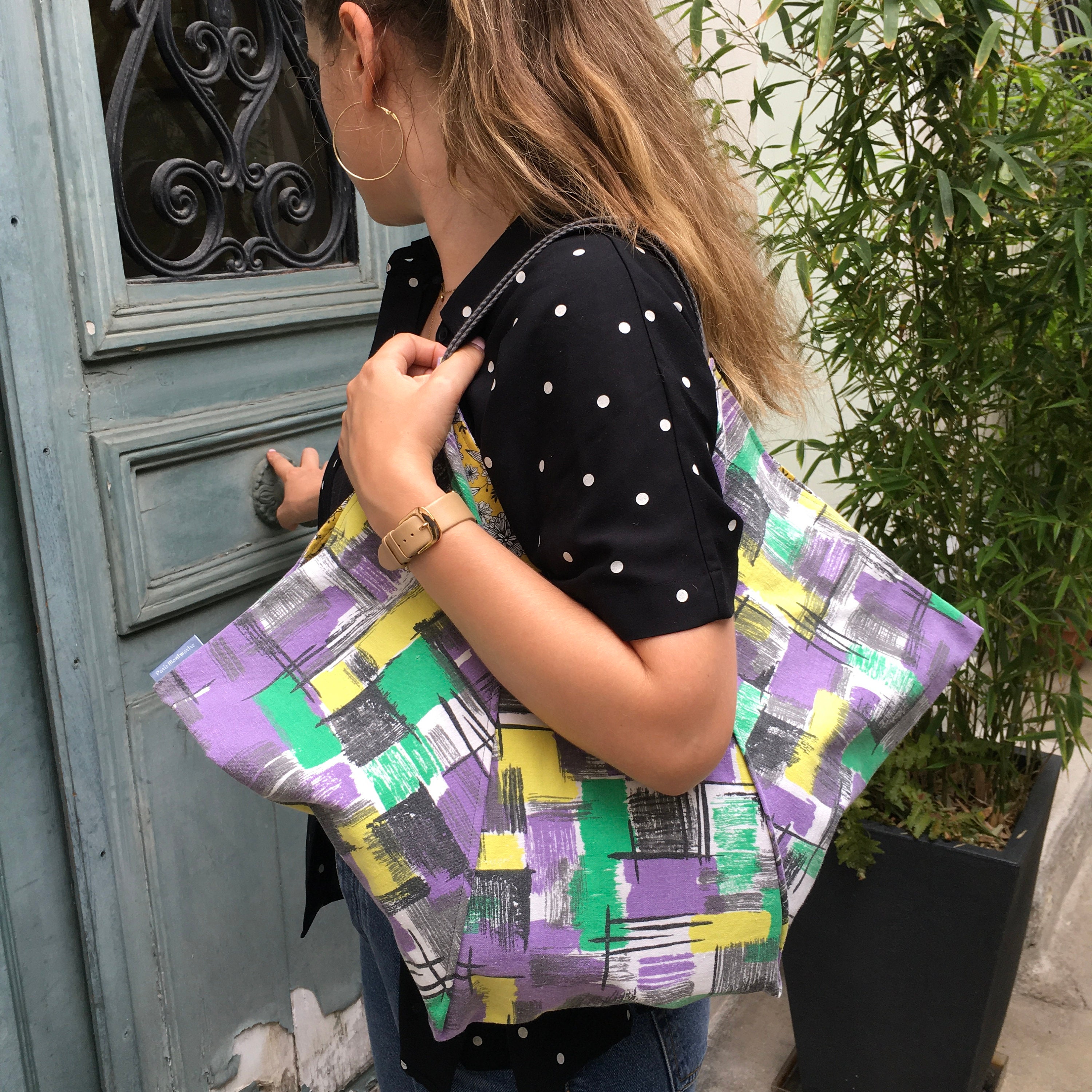 Lined Origami Bag for Women Japanese Style Folding Shape - Etsy