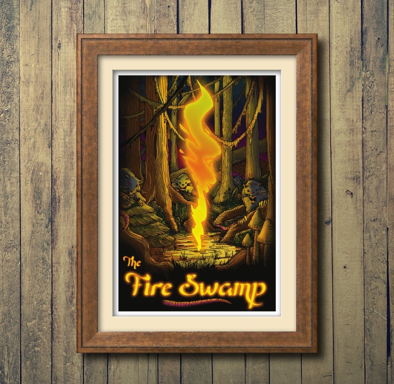 FIRE SWAMP Travel Poster the Princess Bride | Etsy