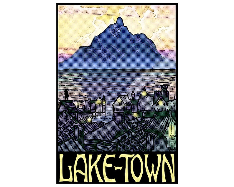 LAKE-TOWN Travel Poster Hobbit 13x19 - Etsy