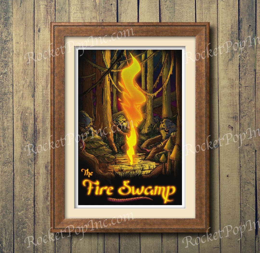 FIRE SWAMP - Travel Poster - the Princess Bride - 13"x19" (direct From ...