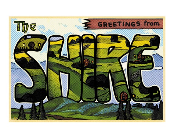 SHIRE greetings From... postcard Poster | Etsy