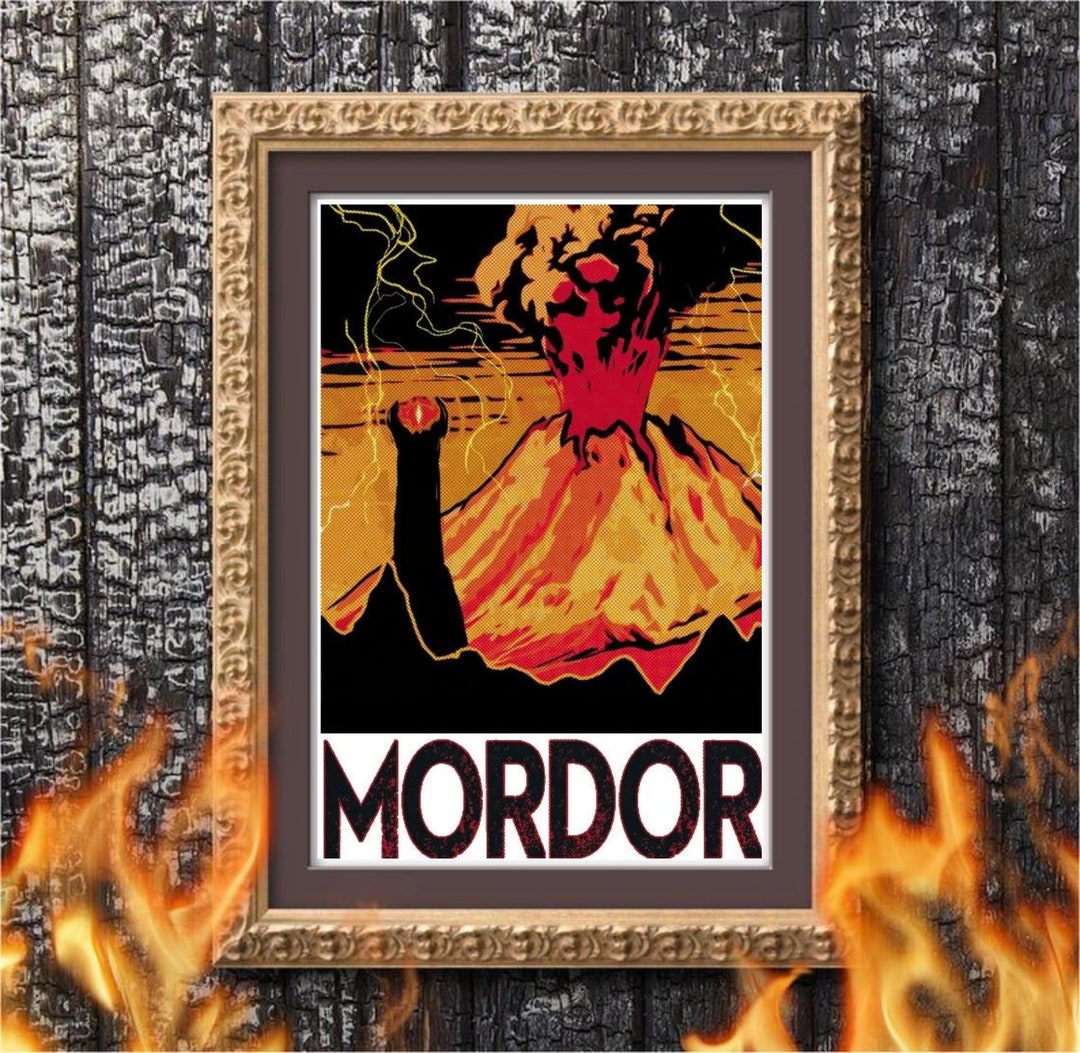 MORDOR Travel Poster Lord of the Rings 13x19 direct From the Artist - Etsy