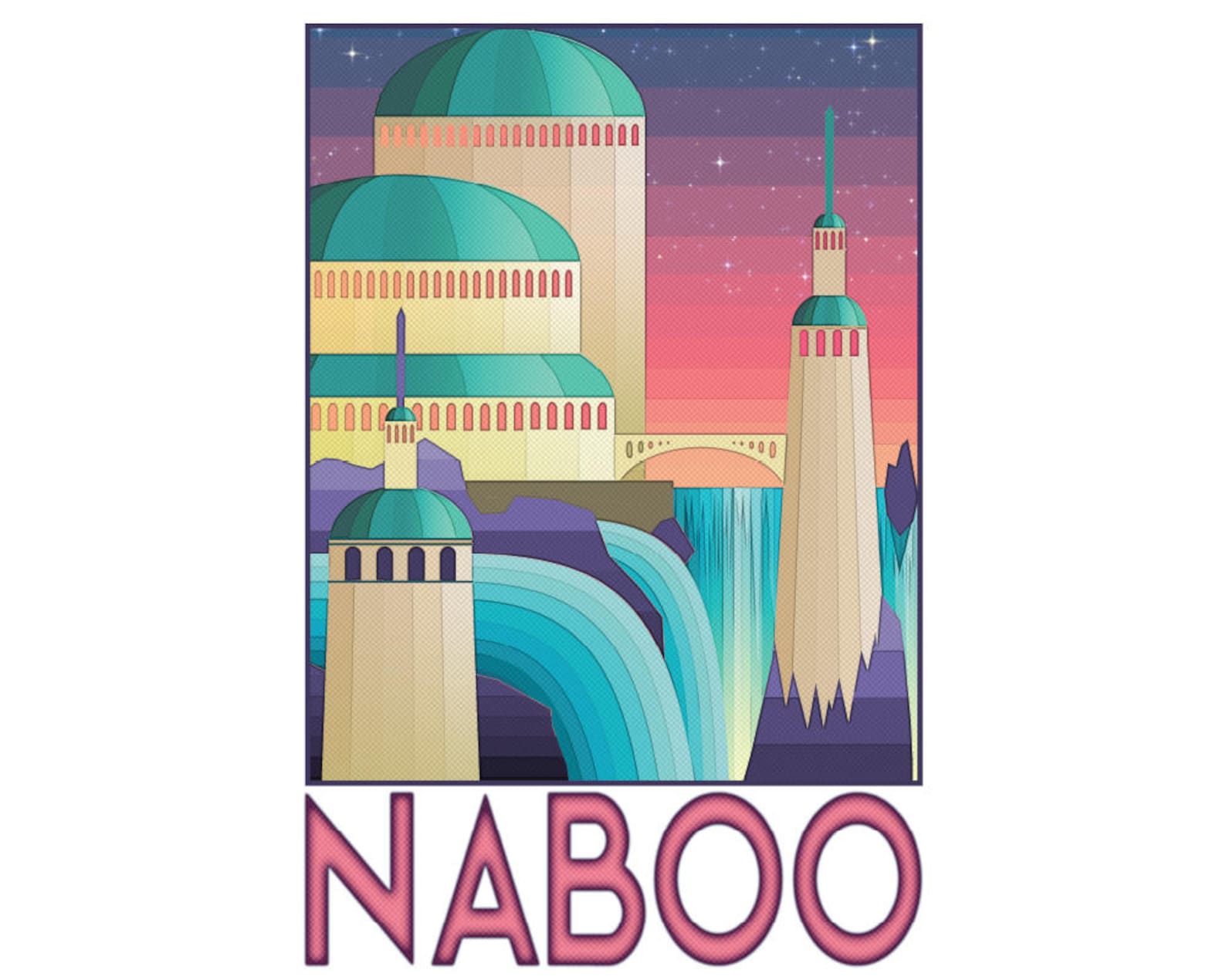 NABOO Travel Poster Star Wars 13x19 | Etsy