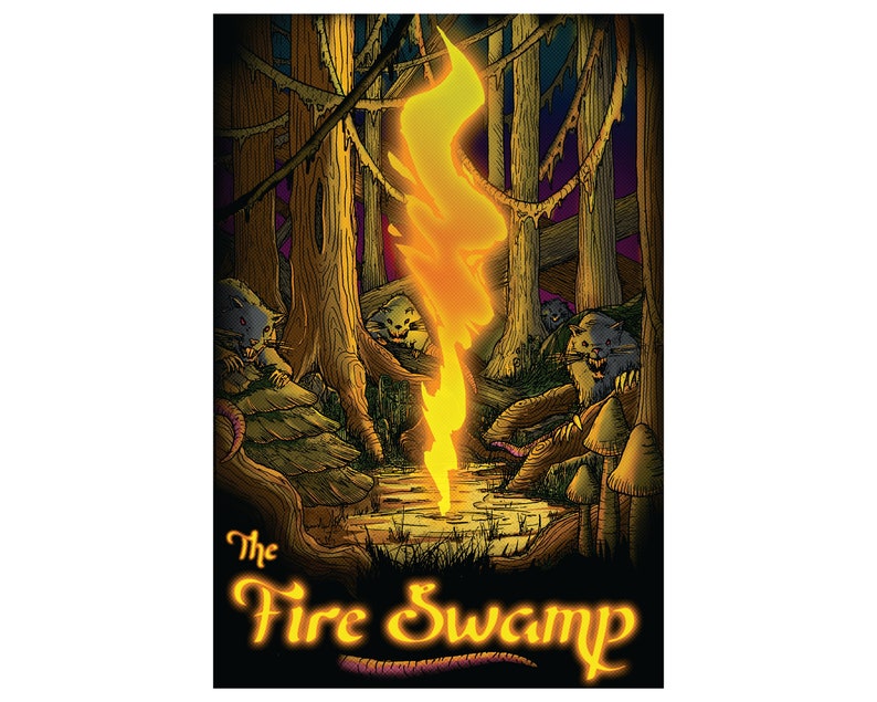 FIRE SWAMP Travel Poster the Princess Bride | Etsy