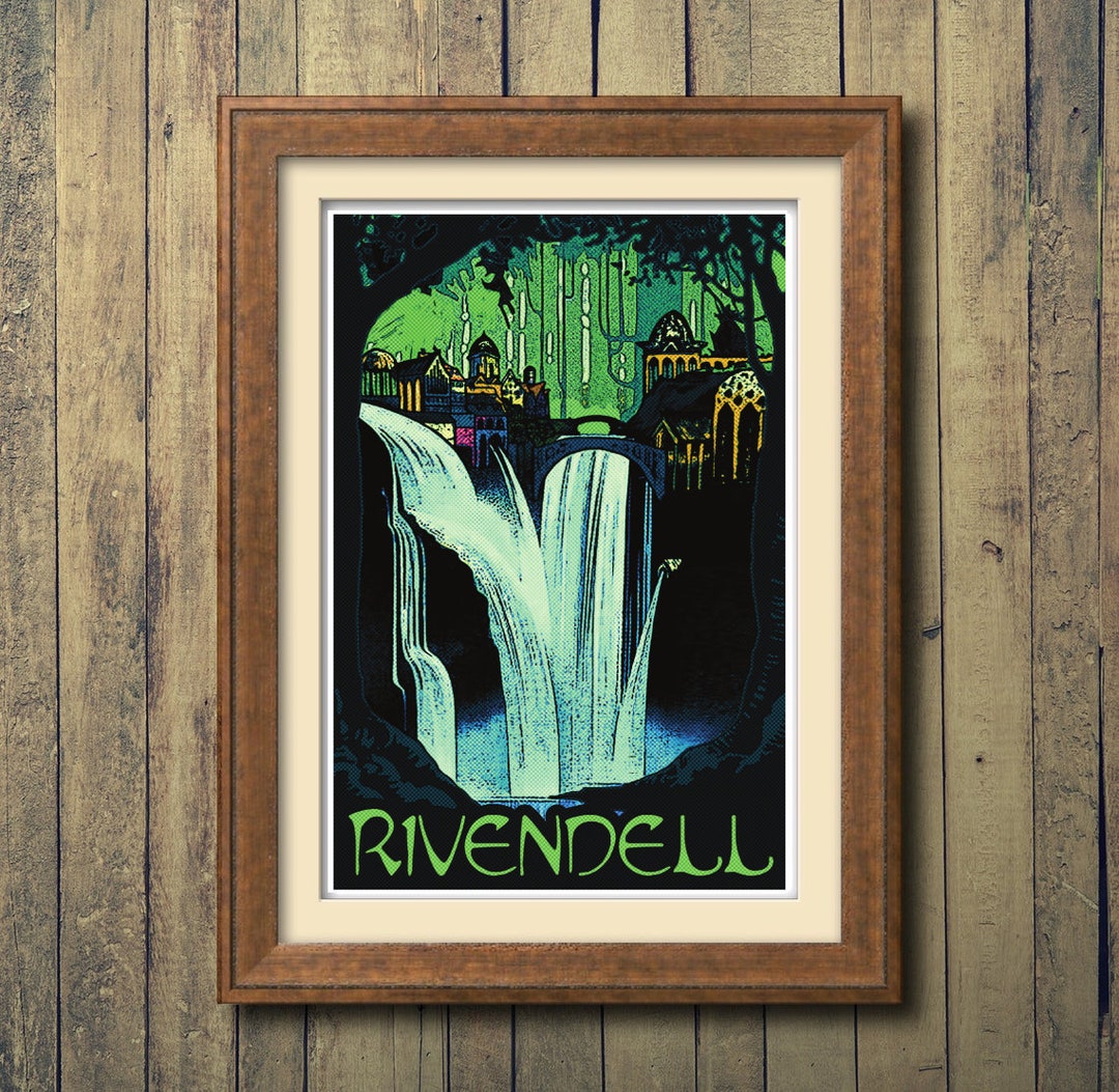 RIVENDELL Travel Poster Lord of the Rings - Etsy