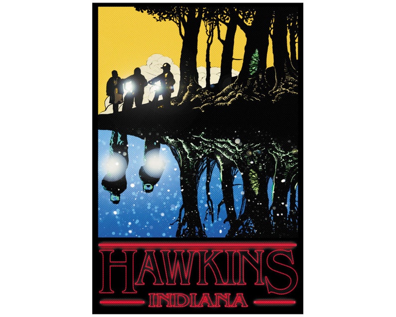 HAWKINS Indiana Travel Poster Stranger Things - Etsy