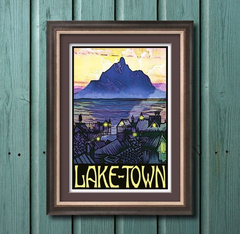 LAKE-TOWN Travel Poster Hobbit 13x19 - Etsy