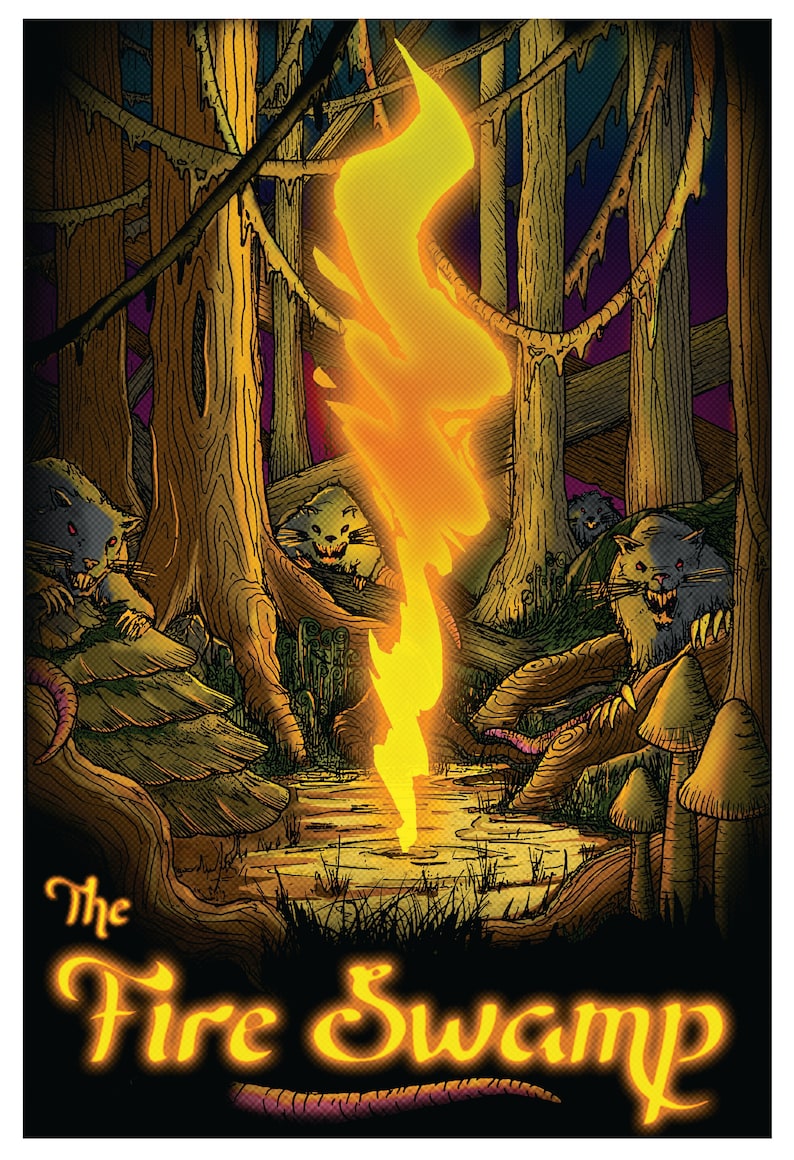 FIRE SWAMP Travel Poster the Princess Bride | Etsy