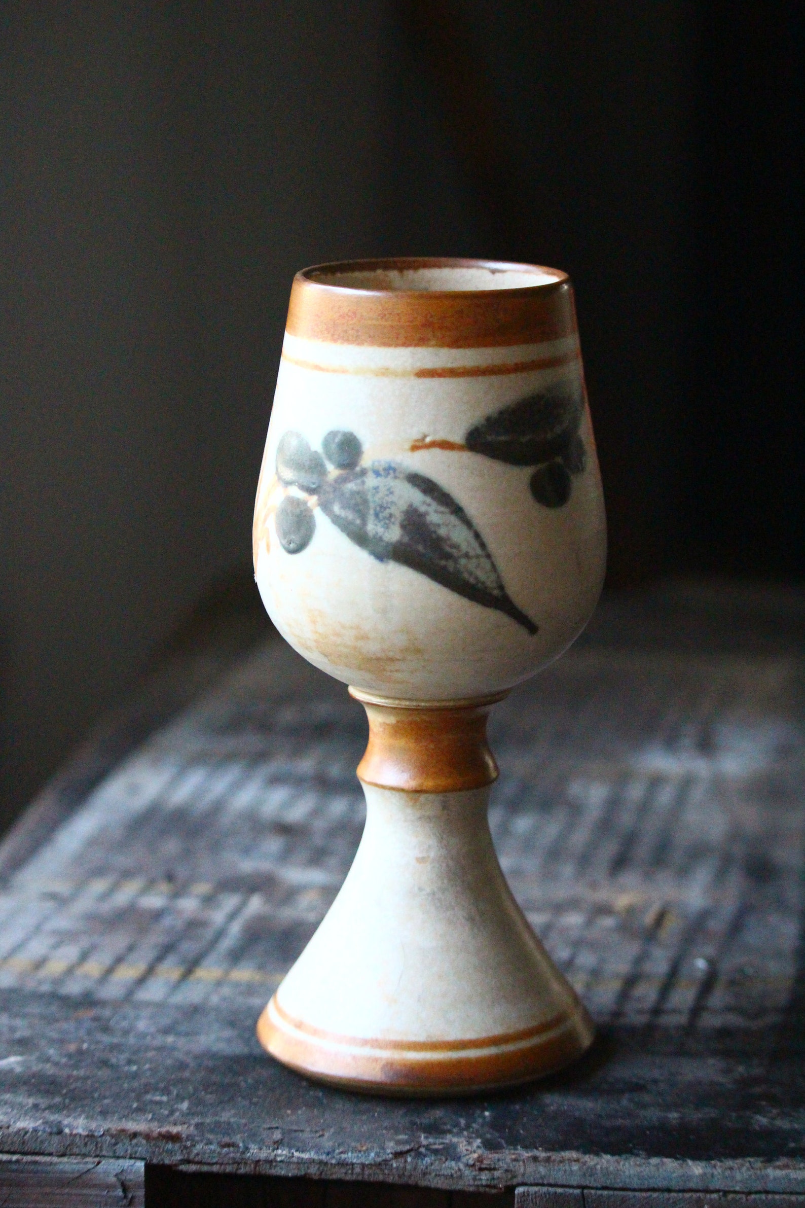 Australian Studio Pottery Floral Pottery Goblets Rustic | Etsy