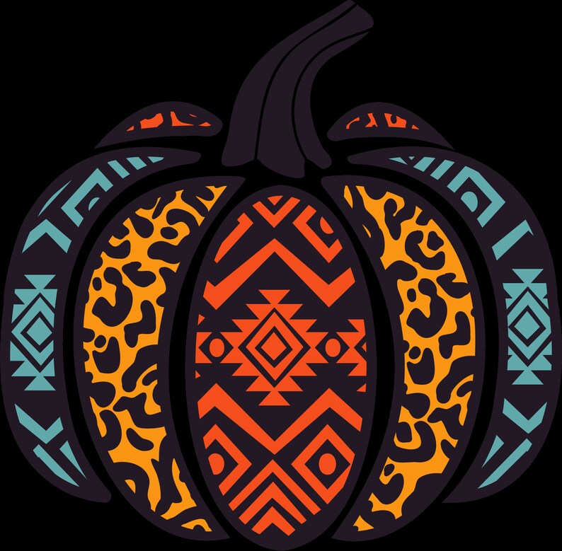 Aztec Pumpkin Svg,png, Digital File - Etsy