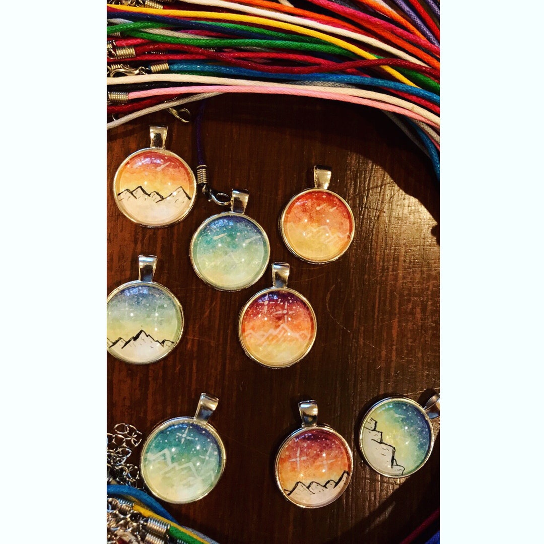 Design and Build Your Own Personal Mountain and Galaxy Necklace - Etsy