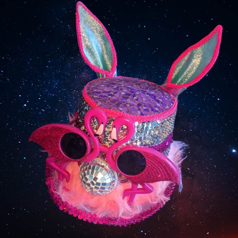 Rabbits Eat Lettuce Festival Top Hat, Burning Man, Disco Hat, Rave Wear ...