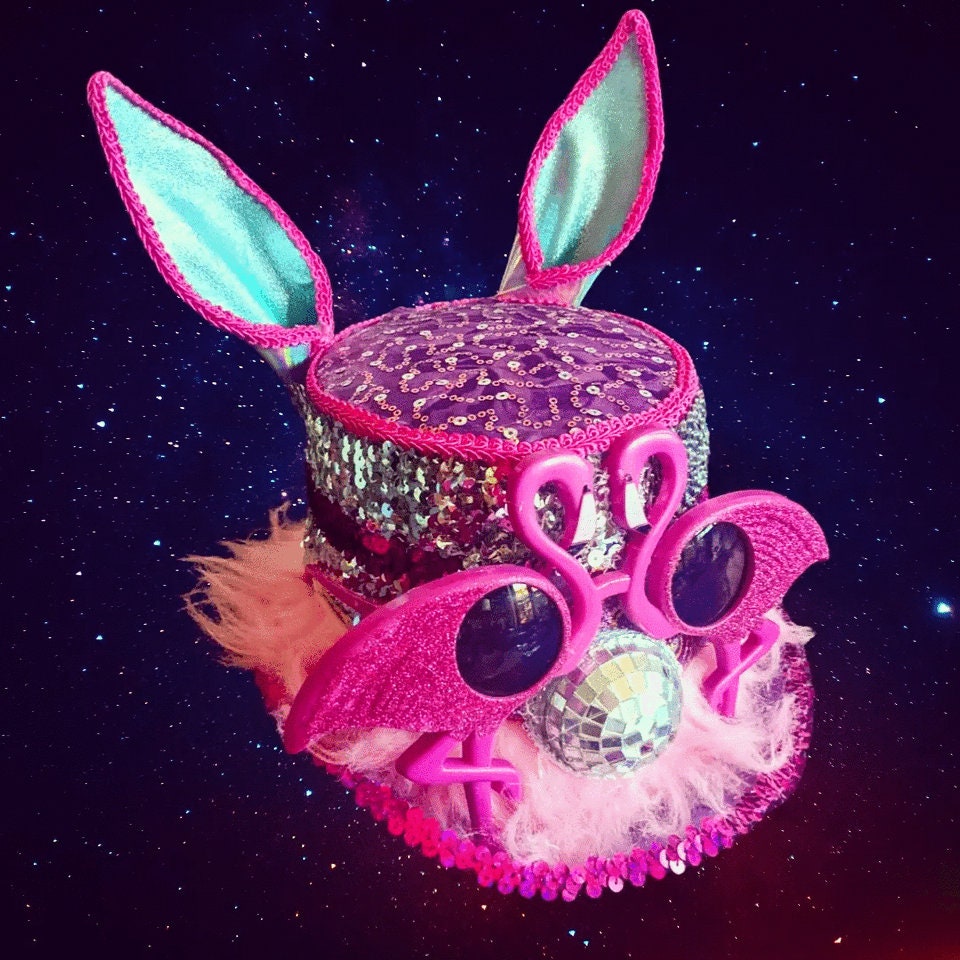 Rabbits Eat Lettuce Festival Top Hat, Burning Man, Disco Hat, Rave Wear ...