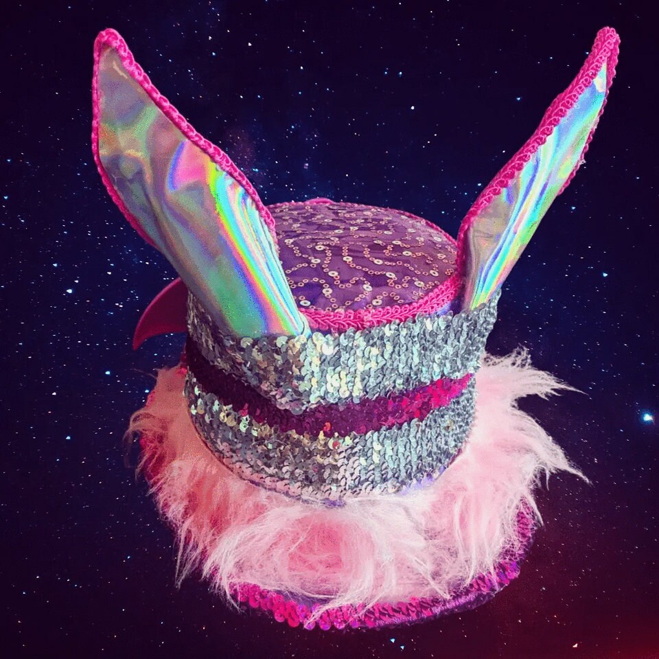 Rabbits Eat Lettuce Festival Top Hat, Burning Man, Disco Hat, Rave Wear ...