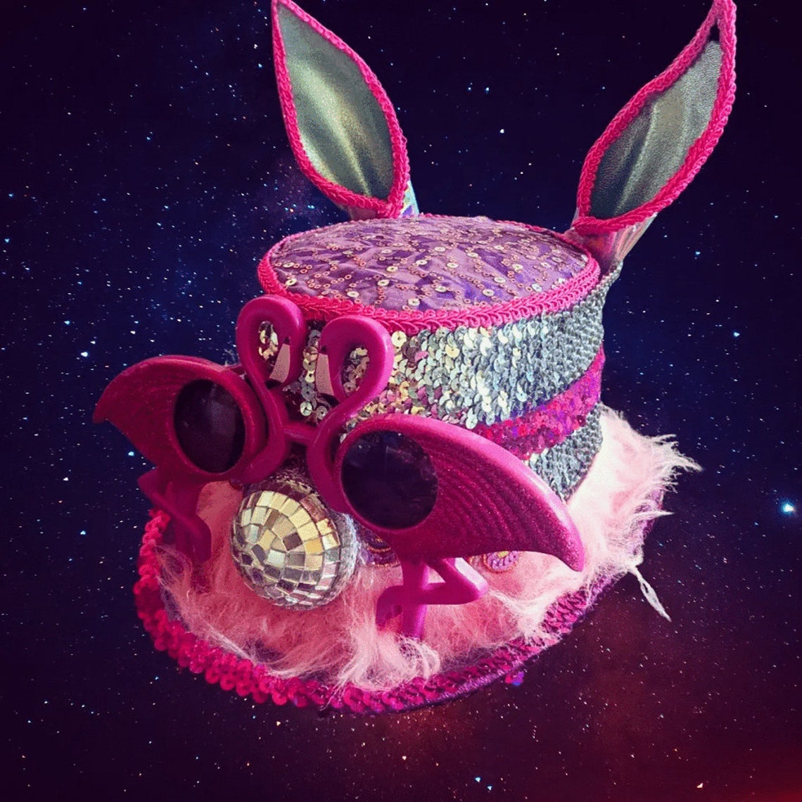Rabbits Eat Lettuce Festival Top Hat, Burning Man, Disco Hat, Rave Wear ...