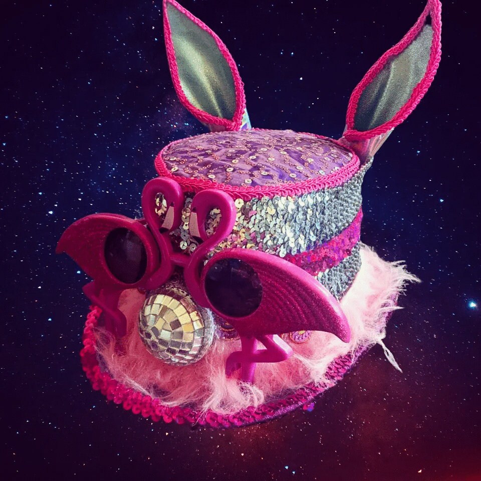 Rabbits Eat Lettuce Festival Top Hat, Burning Man, Disco Hat, Rave Wear ...