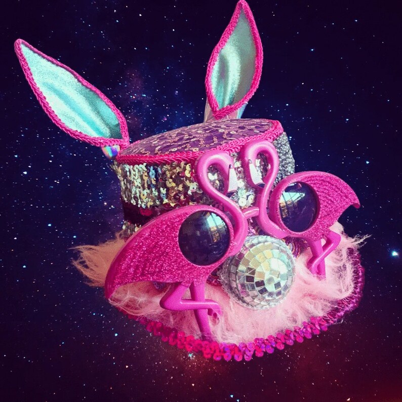 Rabbits Eat Lettuce Festival Top Hat, Burning Man, Disco Hat, Rave Wear ...