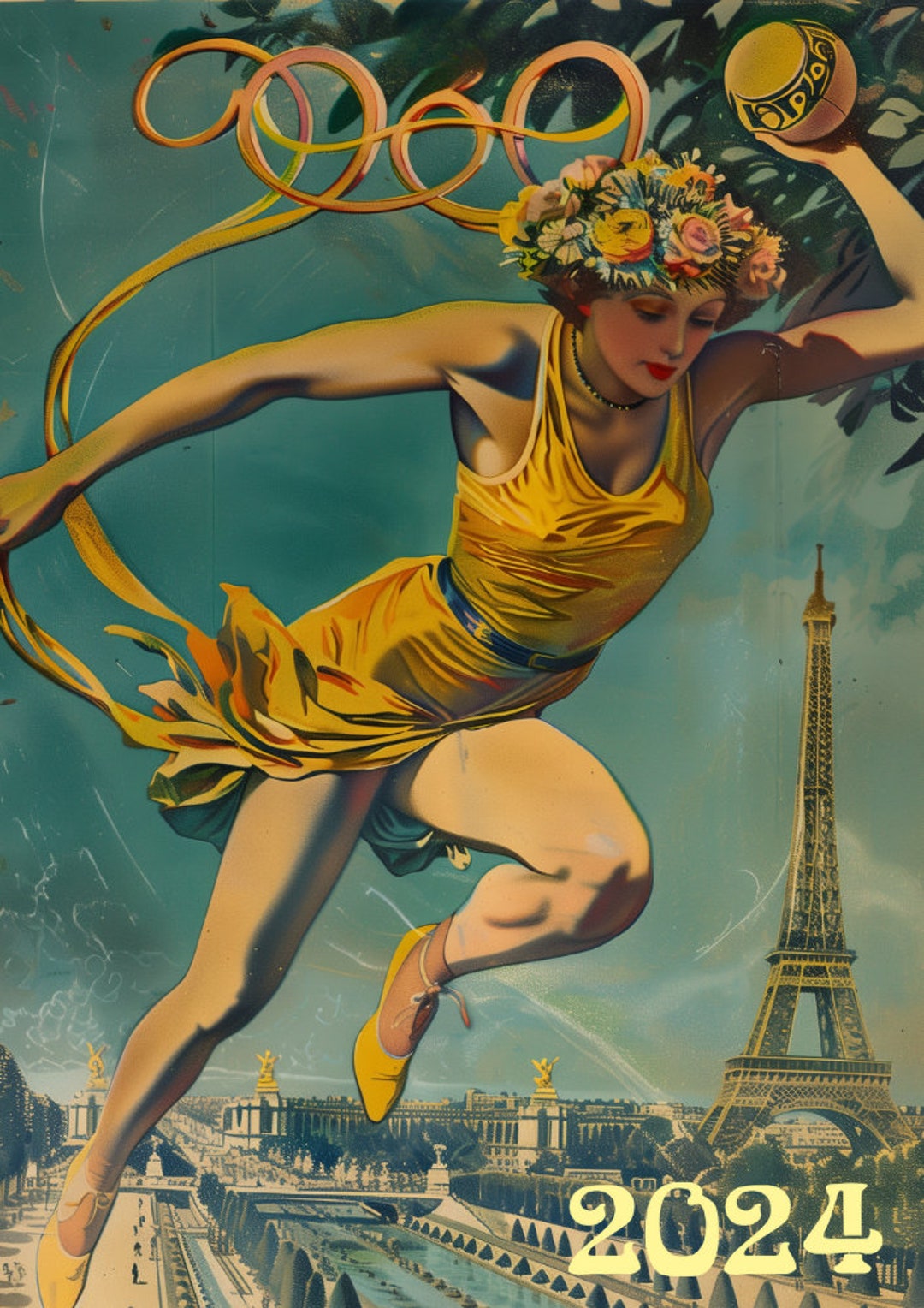 8 Vintage Paris Olympic Posters Art Deco - Etsy