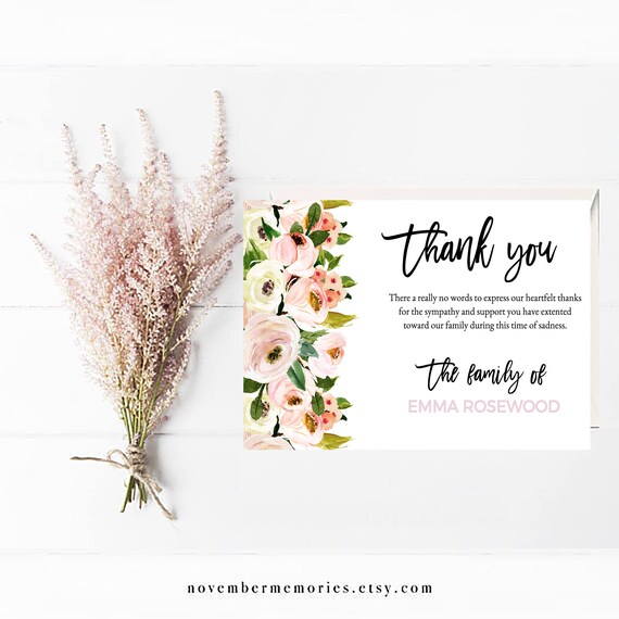 Funeral Program Acknowledgement Wording