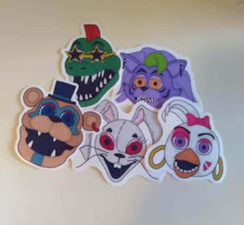 Fnaf Security Breach Sticker Set Five Nights at Freddy's Vinyl Die Cut ...