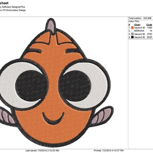 Finding Nemo Fill Embroidery Design - Instant Download - Etsy
