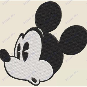 Classic Mickey Mouse Face Filled 09 Embroidery Design - Instant ...