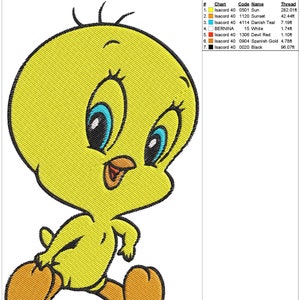 Tweety Fill 03 Embroidery Design - Instant Download - Etsy
