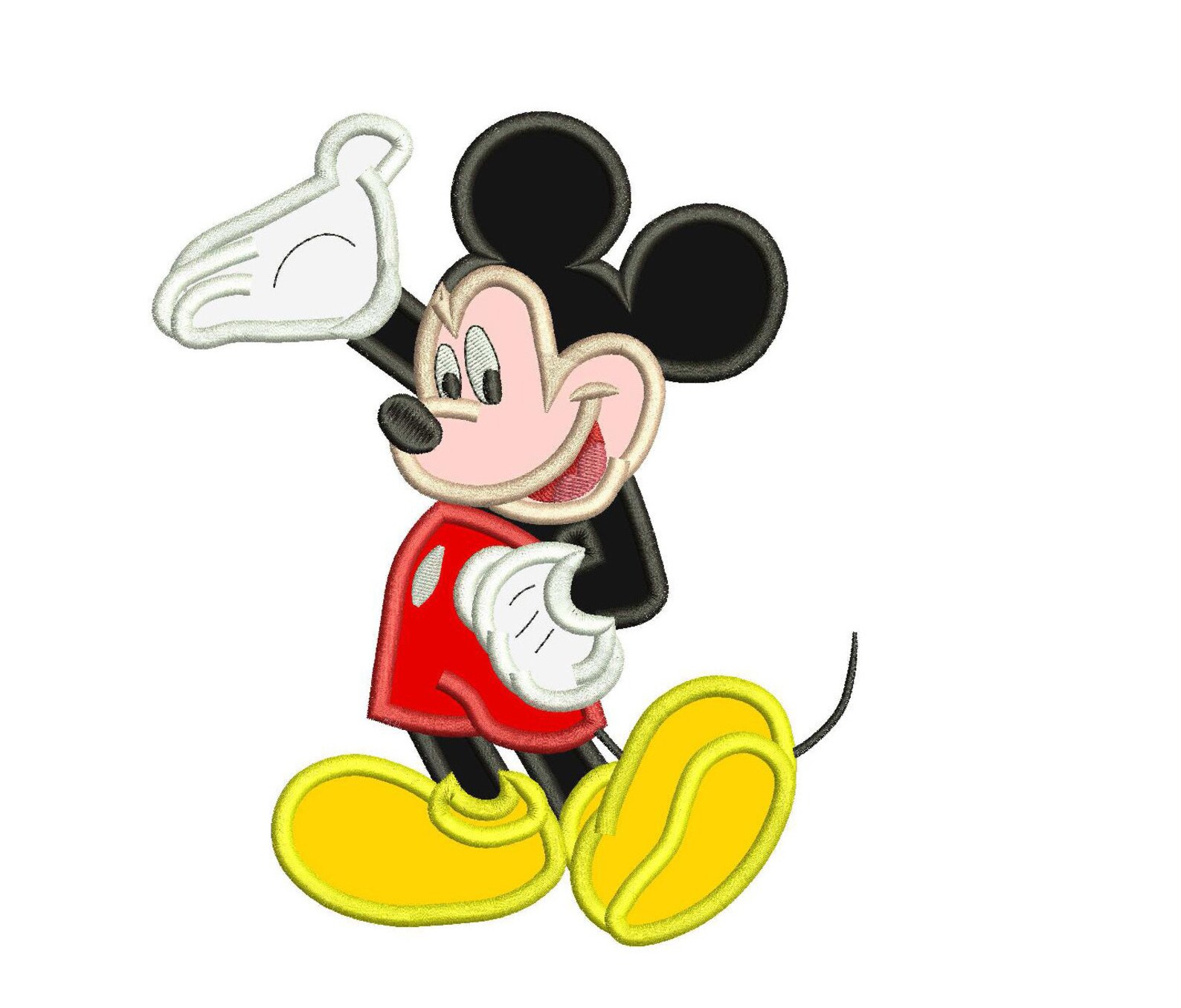 Hello Mickey Mouse Applique Design 3 Sizes Instant Download | Etsy